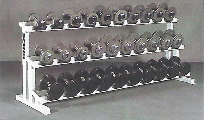 DUMBBELL RACK - 3 TIERS | KING STRENGTH MFG | Hack Squat Machine ...